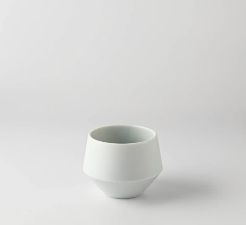 Yamatsu Kiln (Minoyaki, Gifu): Minimalist Frustum Sencha Cup, Pale Blu ...