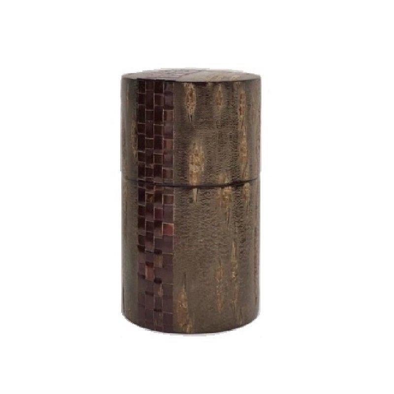 Fujiki Denshiro: Oyama Sakura Bark Chazutsu, Ajiro Weave (Vertical Str ...
